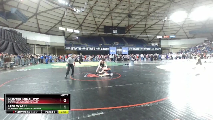 132 lbs Champ. Round 1 - Hunter Mihaljcic, Peninsula Wrestling Club vs ...