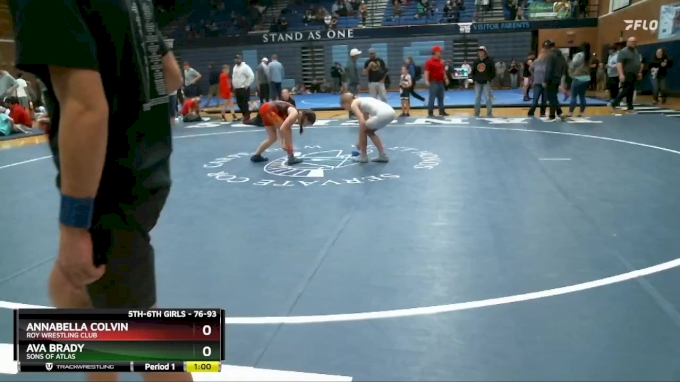 76-93 lbs Round 3 - Annabella Colvin, Roy Wrestling Club vs Ava Brady ...