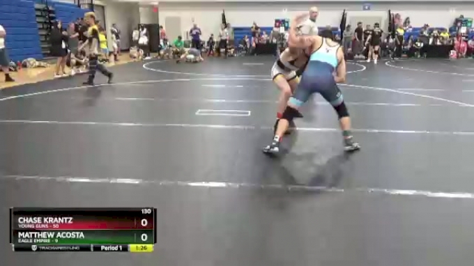 130 lbs Round 1 (8 Team) - Chase Krantz, Young Guns vs Matthew Acosta ...