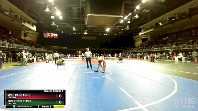 190 lbs Champ. Round 2 - Wes Burford, Oakdale vs Breyden Rush, Del Oro