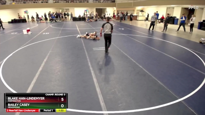 127 Championship Bracket Champ. Round 3 - Bailey Casey, Menomonie vs ...