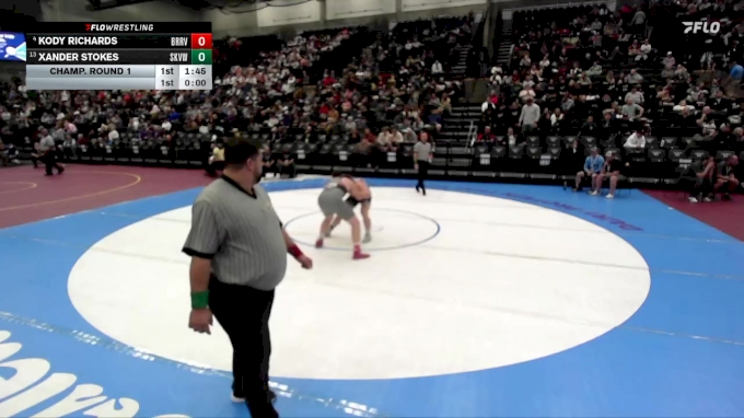 4A 215 lbs Champ. Round 1 - Xander Stokes, Sky View vs Kody Richards ...