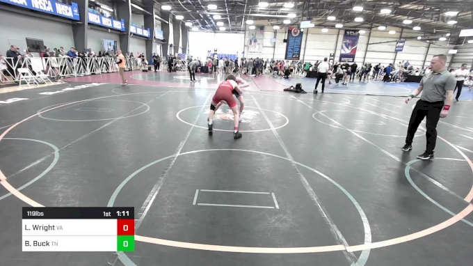 119 lbs Round Of 32 - Levi Wright, VA vs Brandon Buck, TN
