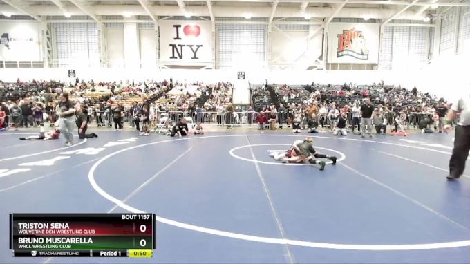 63 lbs Champ. Round 2 - Triston Sena, Wolverine Den Wrestling Club vs ...