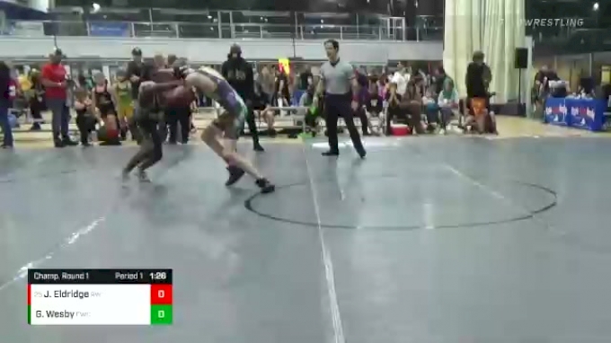 140 lbs Champ. Round 1 - Jackson Eldridge, Rogue Wrestling vs Gabriel ...