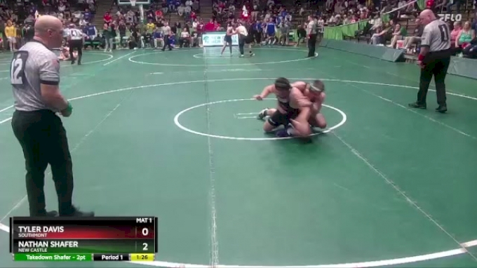 190 lbs Champ. Round 1 - Tyler Davis, Southmont vs Nathan Shafer, New ...