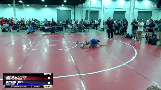 97 lbs Placement Matches (8 Team) - Andrew Gomez, Pennsylvania Blue vs ...