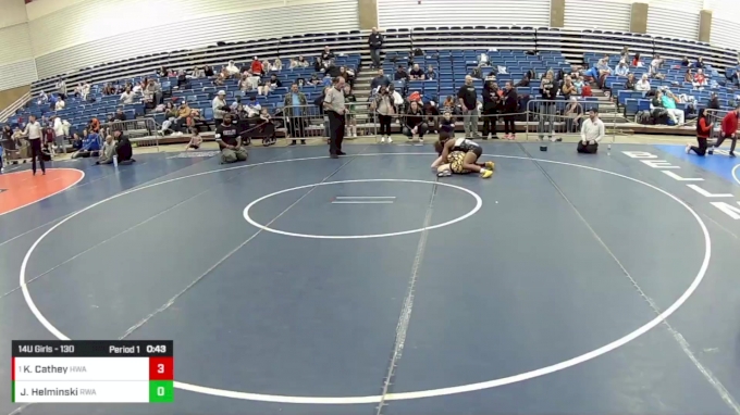 14U Girls - 130 lbs Champ. Round 1 - KiMorah Cathey, Hurricane ...
