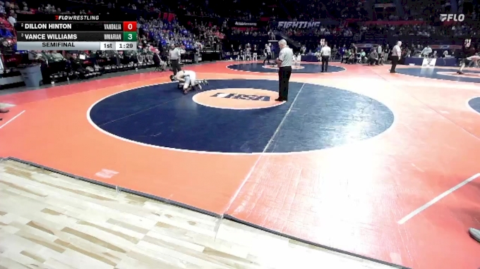 1A 150 lbs Semifinal - Vance Williams, Woodstock (Marian) vs Dillon ...