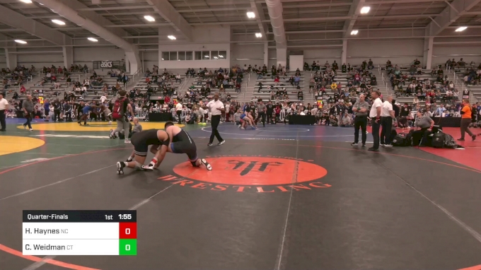220 lbs Quarterfinal - Hayden Haynes, NC vs Charles Weidman, CT