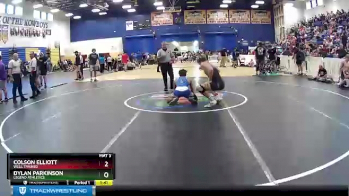 152 lbs Champ. Round 2 - Colson Elliott, Well Trained vs Dylan ...