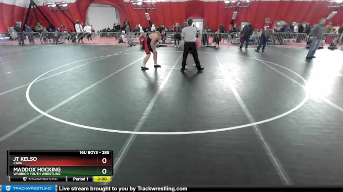 285 lbs Round 3 - Maddox Hocking, Warrior Youth Wrestling vs Jt Kelso, Iowa