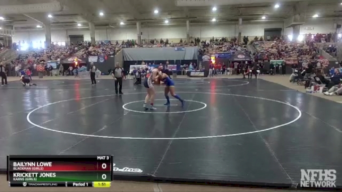 Girls 152 lbs Champ. Round 1 - Krickett Jones, Karns (Girls) vs Bailynn ...