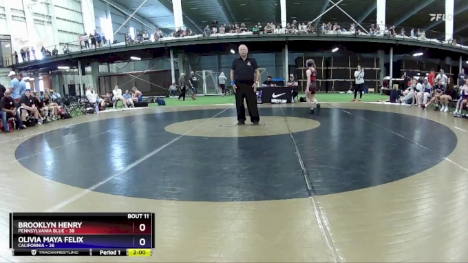 87 lbs Round 3 (8 Team) - Brooklyn Henry, Pennsylvania Blue vs Olivia ...