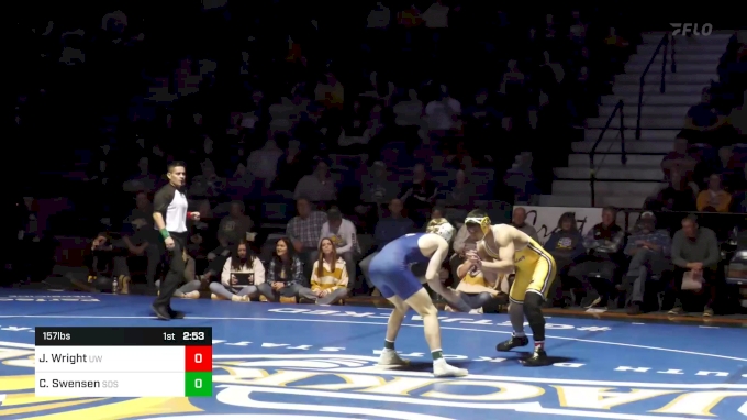157 lbs Cael Swensen, SDSU vs Jacob Wright, UW