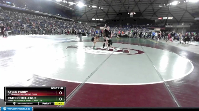 74 lbs Quarterfinal - Kyler Parry, Mt Spokane Wrestling Club vs Cato ...