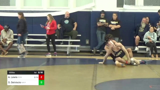 125 lbs Round Of 16 - Aiden Lewis, Edinboro vs Dayton Delviscio, Navy