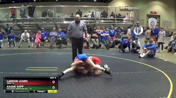 85 lbs Round 1 (6 Team) - Kassie Sapp, Michigan Grappler RTC vs Landon ...