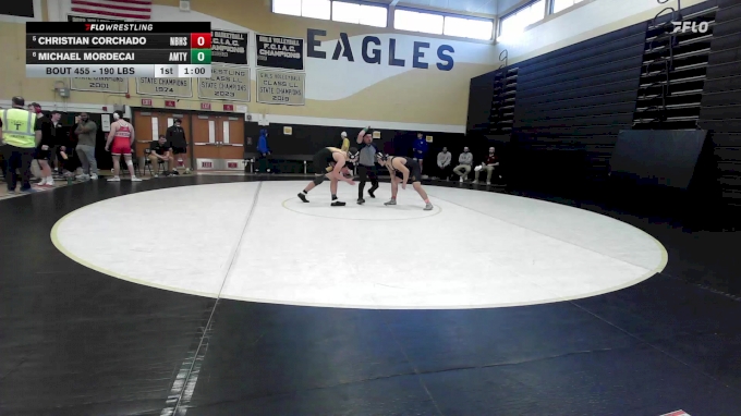 190 lbs 5th Place - Christian Corchado, New Britain vs Michael Mordecai ...