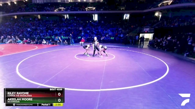 6A 107 lbs 1st Place Match - Akeelah Moore, Richardson vs Riley Rayome ...