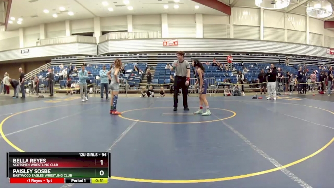 94 lbs Round 2 - Bella Reyes, Scotsmen Wrestling Club vs Paisley Sosbe ...
