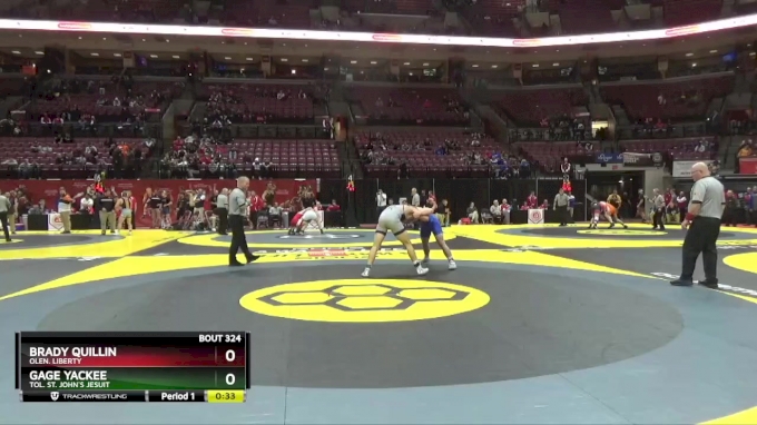 D1-190 lbs Cons. Round 3 - Brady Quillin, Olen. Liberty vs Gage Yackee ...