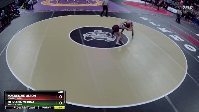 5th Place Match - Mackenzie Olson, Waverly Girls vs Oliviana Medina ...