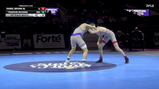 106 lbs 1st Place Match - Traevon Ducking, Brownsburg vs Daniel Brown ...