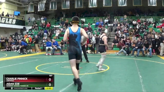 157 lbs Champ. Round 3 - Charlie Pinnick, LEBANON vs Aidan Ede, Warren ...
