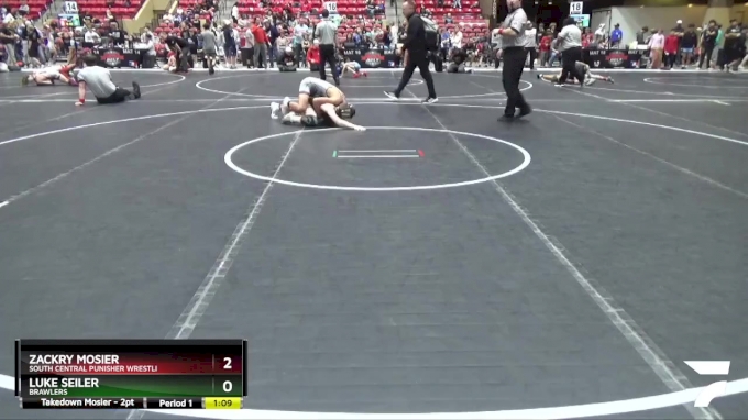 110 lbs Quarterfinal - Luke Seiler, Brawlers vs Zackry Mosier, South ...