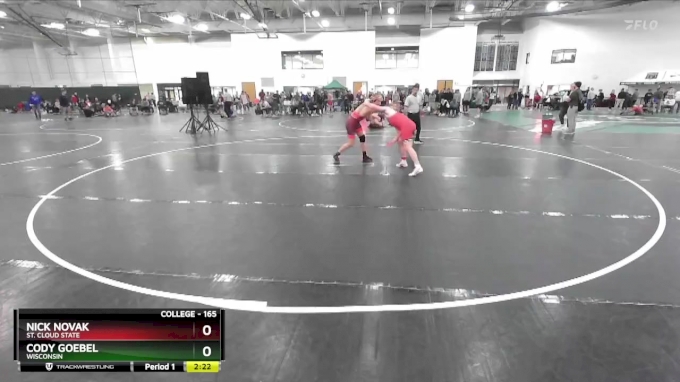165 lbs Semifinal - Nick Novak, St. Cloud State vs Cody Goebel, Wisconsin