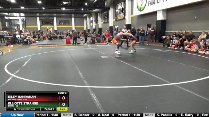 120 lbs Round 2 (4 Team) - Riley Hanrahan, Badger Girls vs Elliotte ...