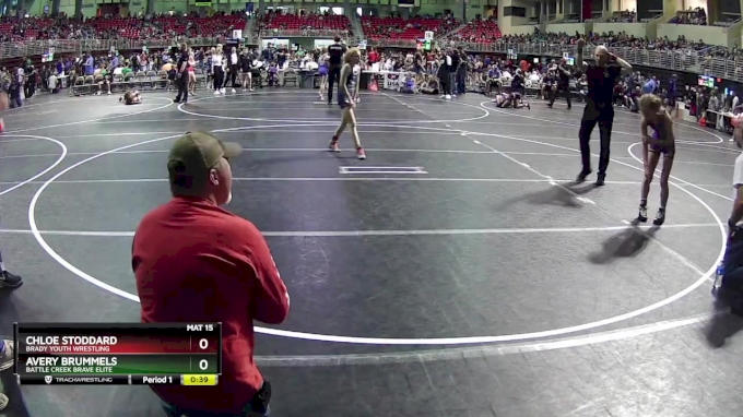 82 lbs 3rd Place Match - Chloe Stoddard, Brady Youth Wrestling vs Avery ...