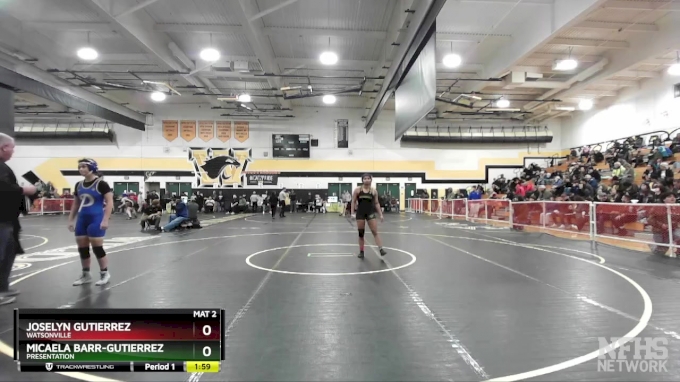 130 lbs Champ. Round 1 - Joselyn Gutierrez, Watsonville vs Micaela Barr ...