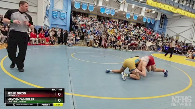 165 lbs Quarterfinal - Jesse Dixon, Smyrna H S vs Hayden Wheeler, Cape ...