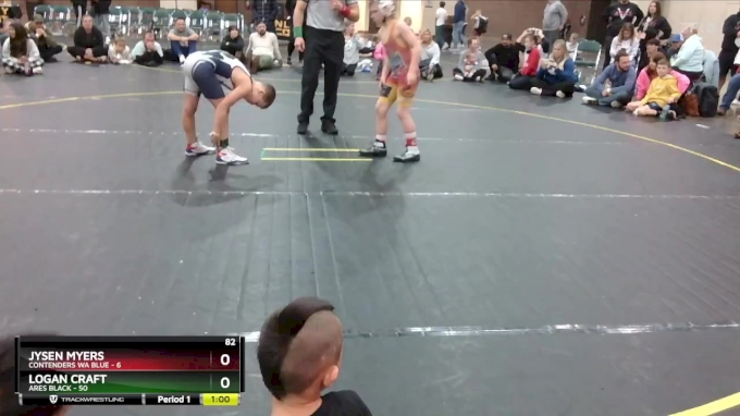 82 lbs Round 7 (8 Team) - Logan Craft, Ares Black vs Jysen Myers ...