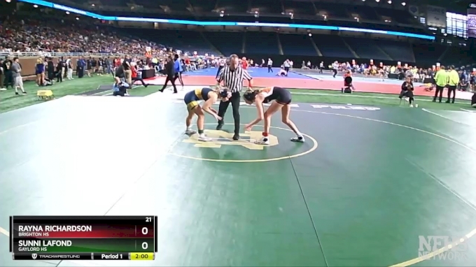 Girls-115 lbs Quarterfinal - Sunni LaFond, Gaylord HS vs Rayna ...