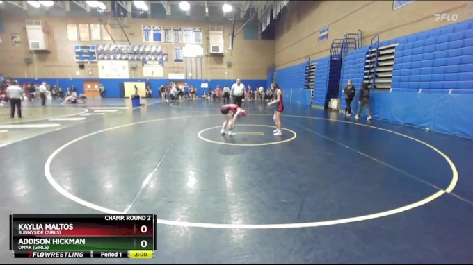 100lbs Champ. Round 2 - Kaylia Maltos, Sunnyside (Girls) vs Addison ...