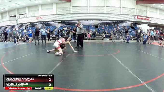 106 lbs Cons. Semi - Everett Zeitler, Aviators Wrestling vs Alexander ...