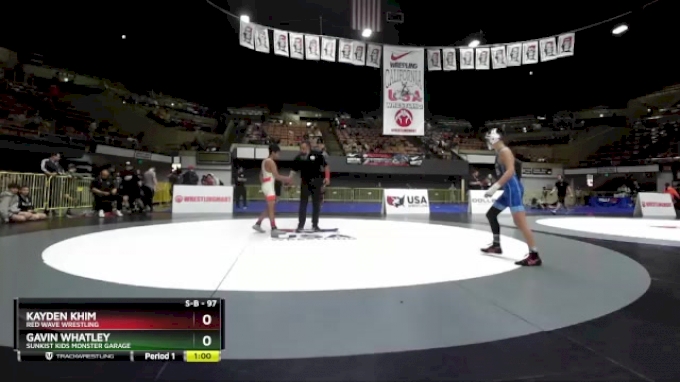 97 lbs Semifinal - Gavin Whatley, Sunkist Kids Monster Garage vs Kayden ...