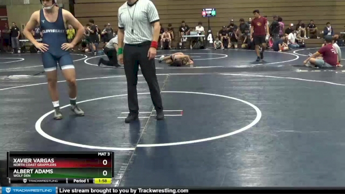 174 lbs Champ. Round 1 - Albert Adams, Wolf Den vs Xavier Vargas, North ...