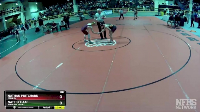 120 lbs Quarterfinal - Nathan Pritchard, Fernley vs Nate Schaaf, Pahrump Valley