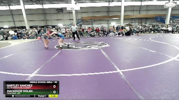 95 lbs Semifinal - Mackenzie Dolan, Team Real Life vs Hartley Sanchez ...
