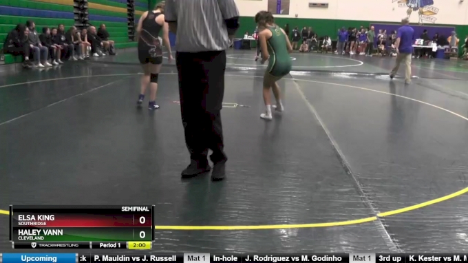 135 lbs Semifinal - Haley Vann, Cleveland vs Elsa King, Southridge