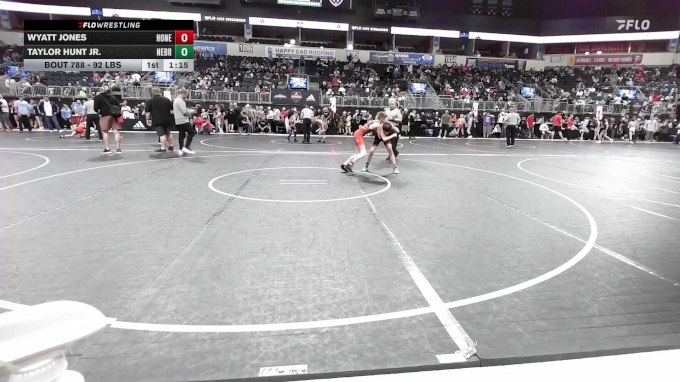 92 lbs Semifinal - Wyatt Jones, Honey Badgers Wrestling Club vs Taylor ...