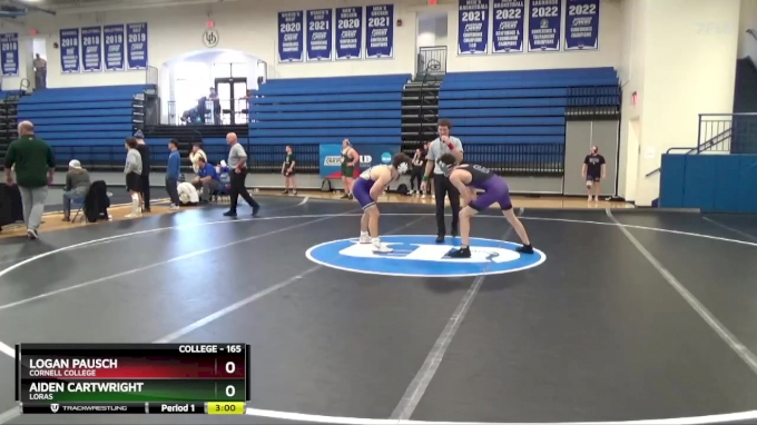 165 lbs Semifinal - Aiden Cartwright, Loras vs Logan Pausch, Cornell ...