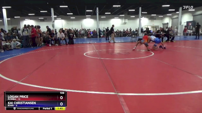 106 lbs Quarterfinals (8 Team) - Logan Price, Florida vs Kai ...