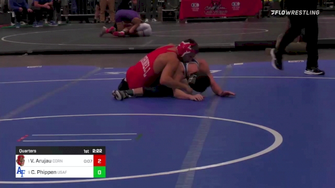133 lbs Quarters - Vitali Arujau, Cornell vs Cody Phippen, Air Force
