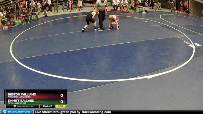 66 lbs Cons. Round 2 - Heston Williams, Altamont Longhorns vs Emmitt ...