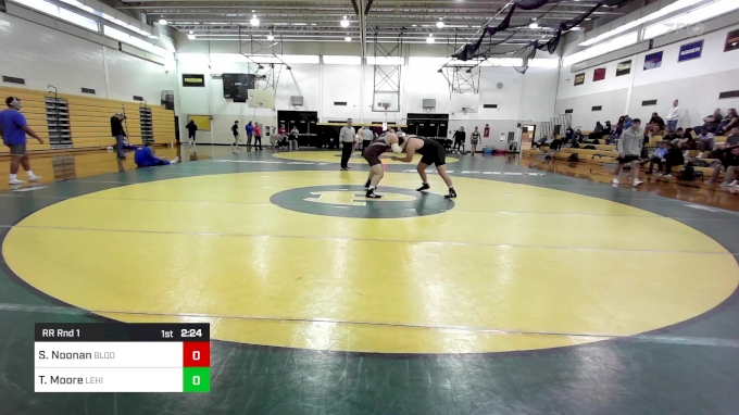 285D lbs Rr Rnd 1 - Shane Noonan, Bloomsburg vs Tj Moore, Lehigh
